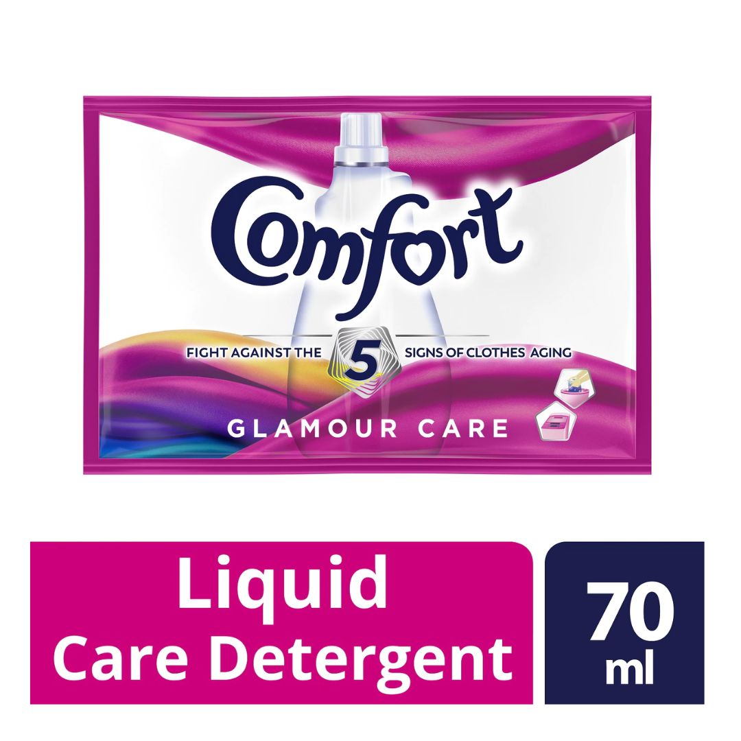 Comfort Powder Detergent Glamour Care 70G Sachet x12 crumpled packaging ...