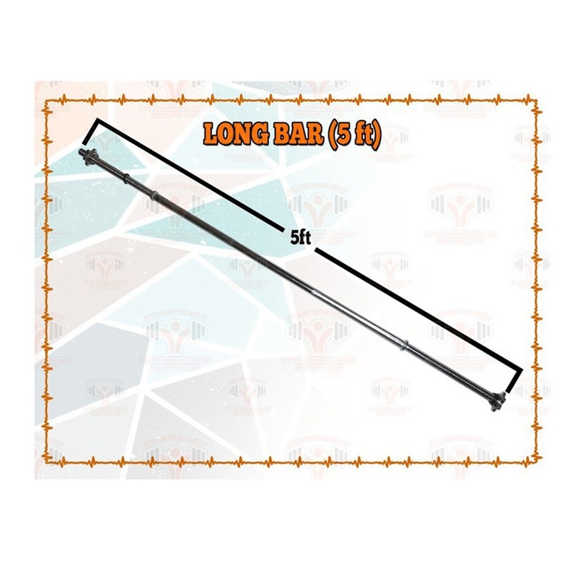 5/6 ft Long Bar standard semi curl super curve for bench press home gym ...