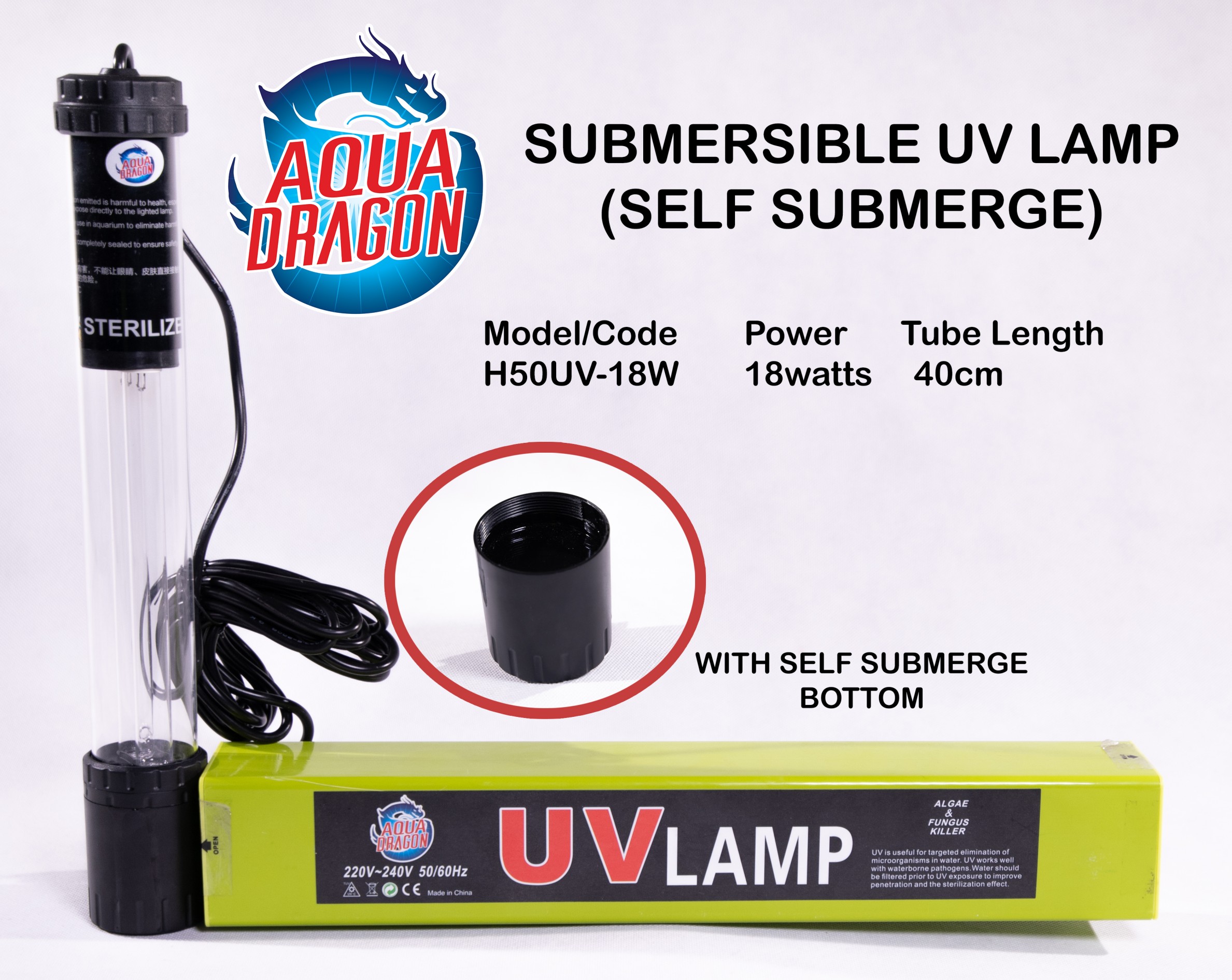 Aqua Dragon Submersible UV Lamp (Self-Submerge) 18w | Lazada PH