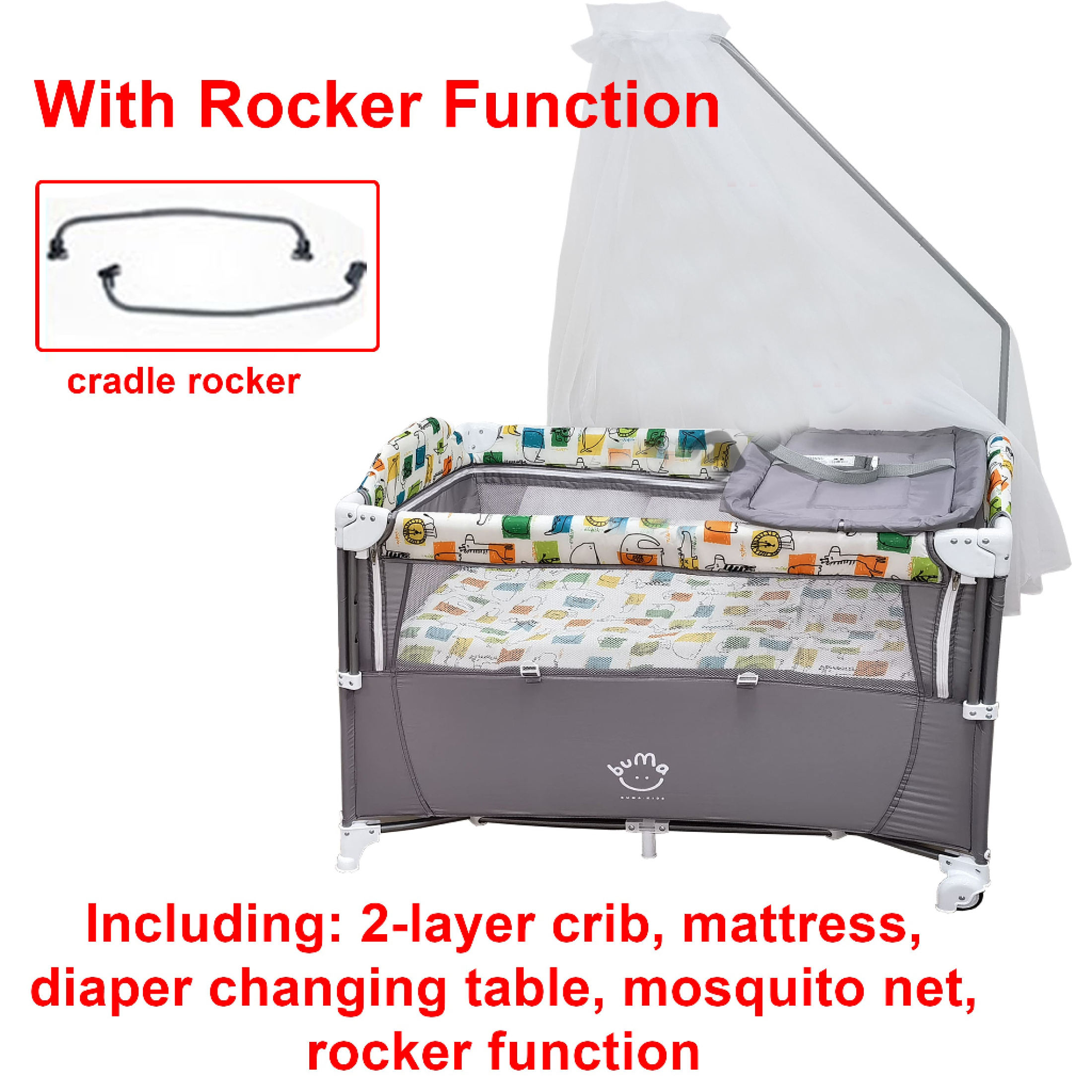 [COD] 5 in1 Baby Nursery Center Bedside Sleepe With Side Shelf Baby ...