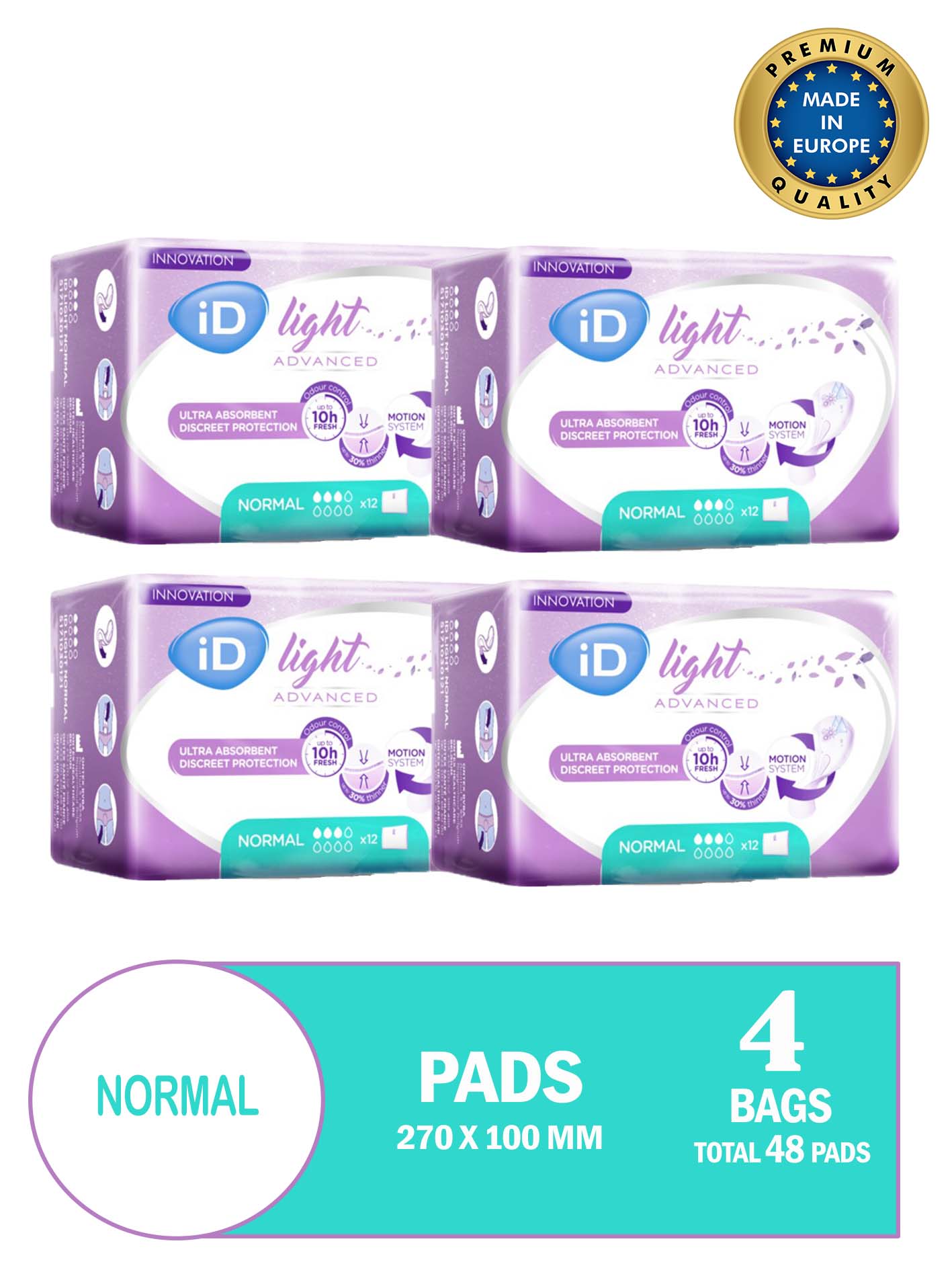 iD Light Normal Bundle Pack (For Sensitive Bladder/Incontinence Pad ...