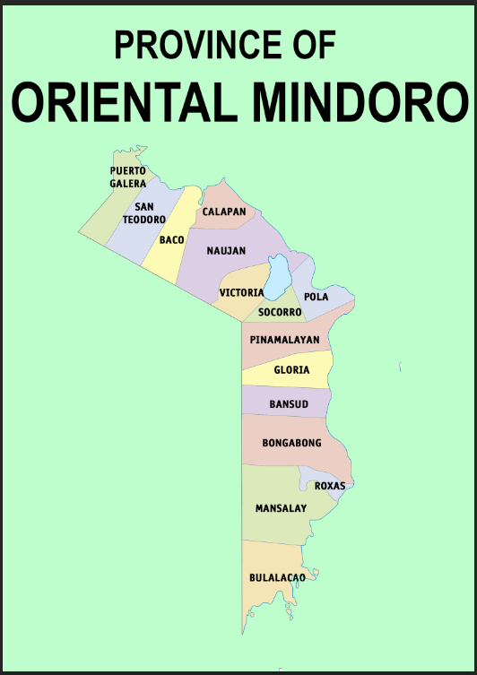 Oriental Mindoro Province Map A4 Laminated Chart | Lazada PH