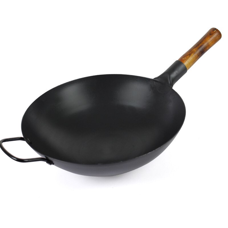 Authentic Chinese Non stick Wok Pan (Heavy Duty) Carbon Steel Pan ...