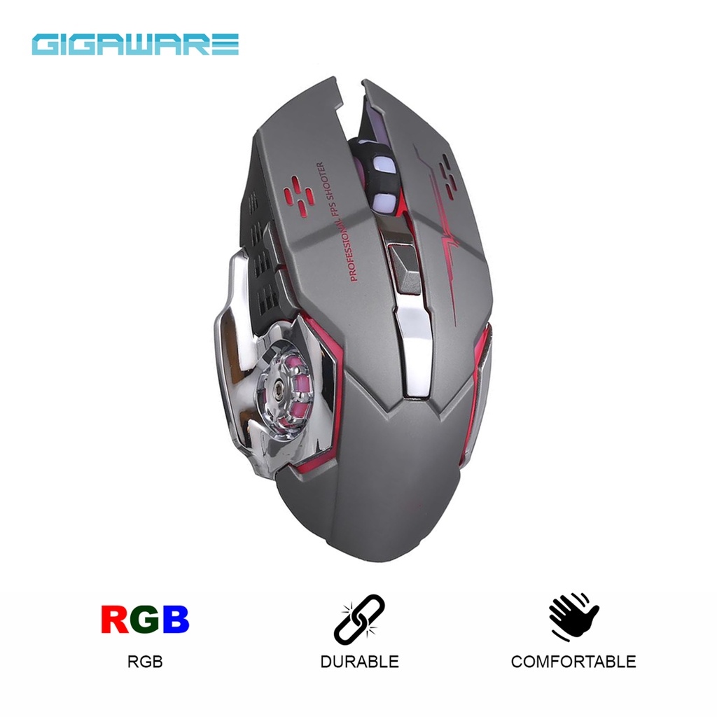 mouse Gigaware Wolf X8 6 Buttons RGB Back-light Wireless Charging ...