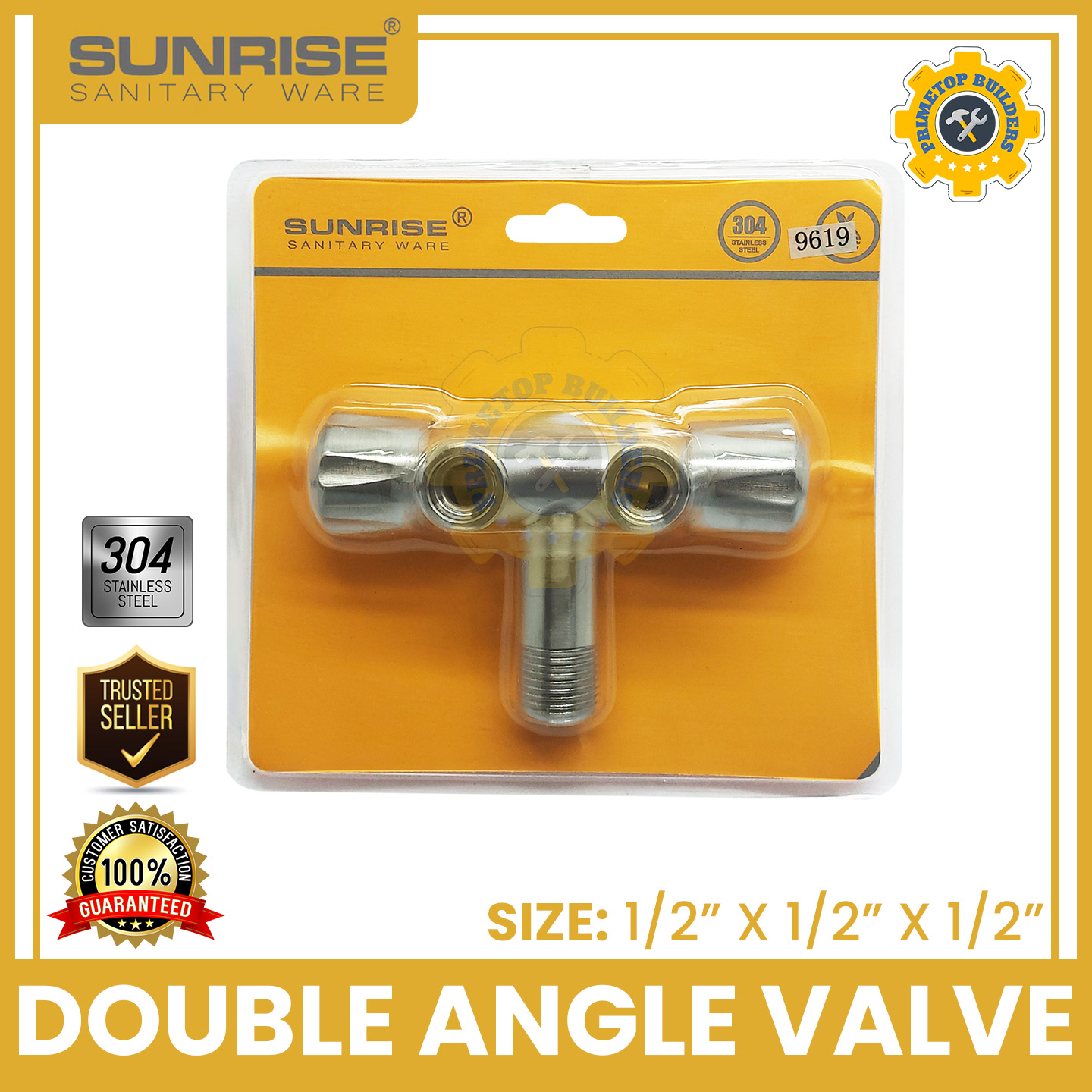 SUNRISE Stainless Steel Two Way Angle Valve / Double Angle Valve ...