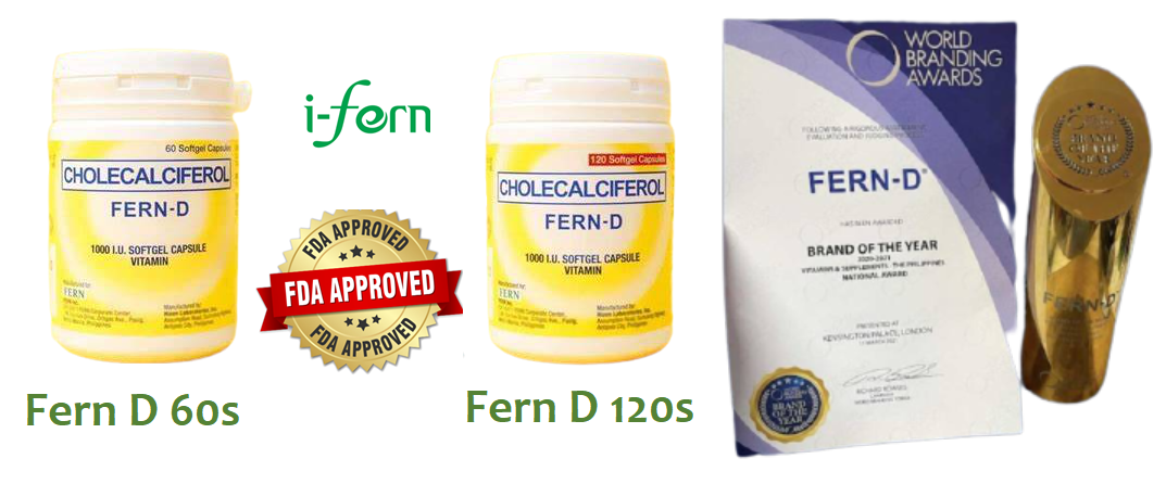 Fern D 60s + 120s Cholecalciferol Vitamin D - FDA Approved GodsFavorBoutique | Lazada PH