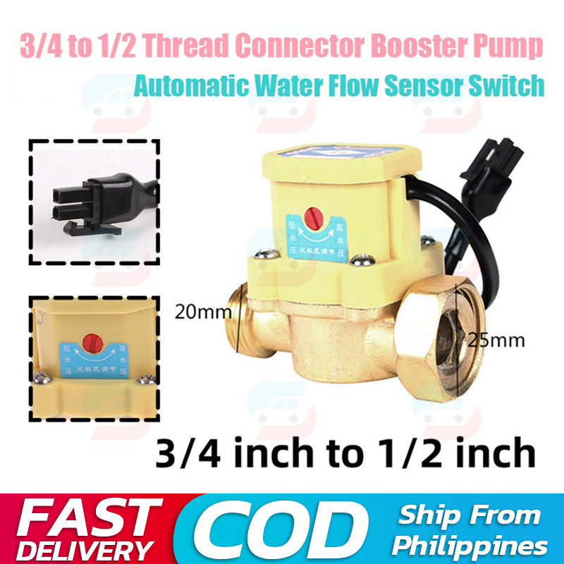 AC220V Automatic Water Flow Sensor Switch 1/2 To 3/4 Thread Connector ...