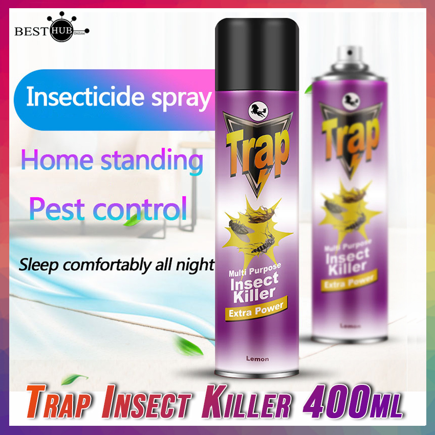 TRAP Multi-purpose Insect Killer 400ml Mosquito Killer Insect Spray (Lemon) | Lazada PH