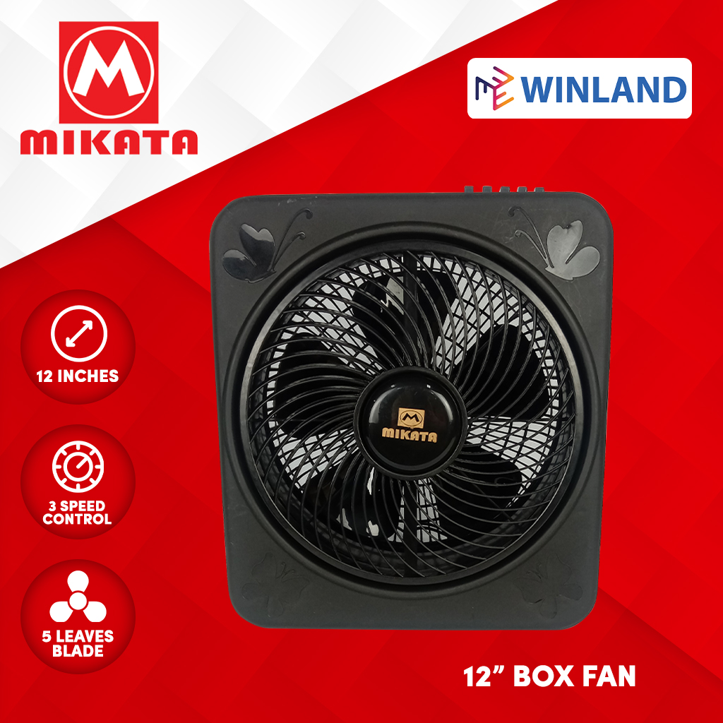 Mikata by Winland 12 Inches Box Fan / Electric Fan (230V/40W) (Rotary ...