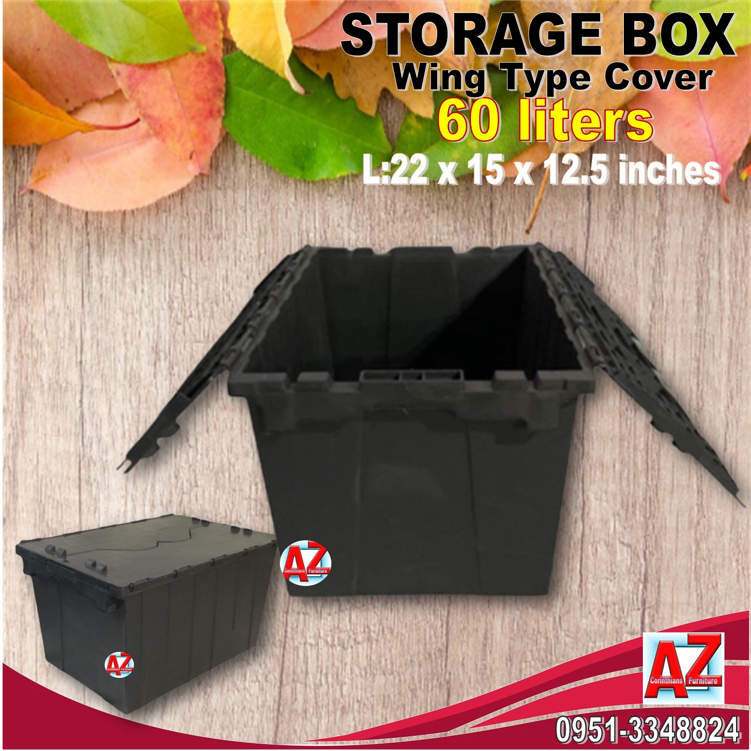 deco box 60 liters, Storage box, multi purpose storage, wing type cover ...