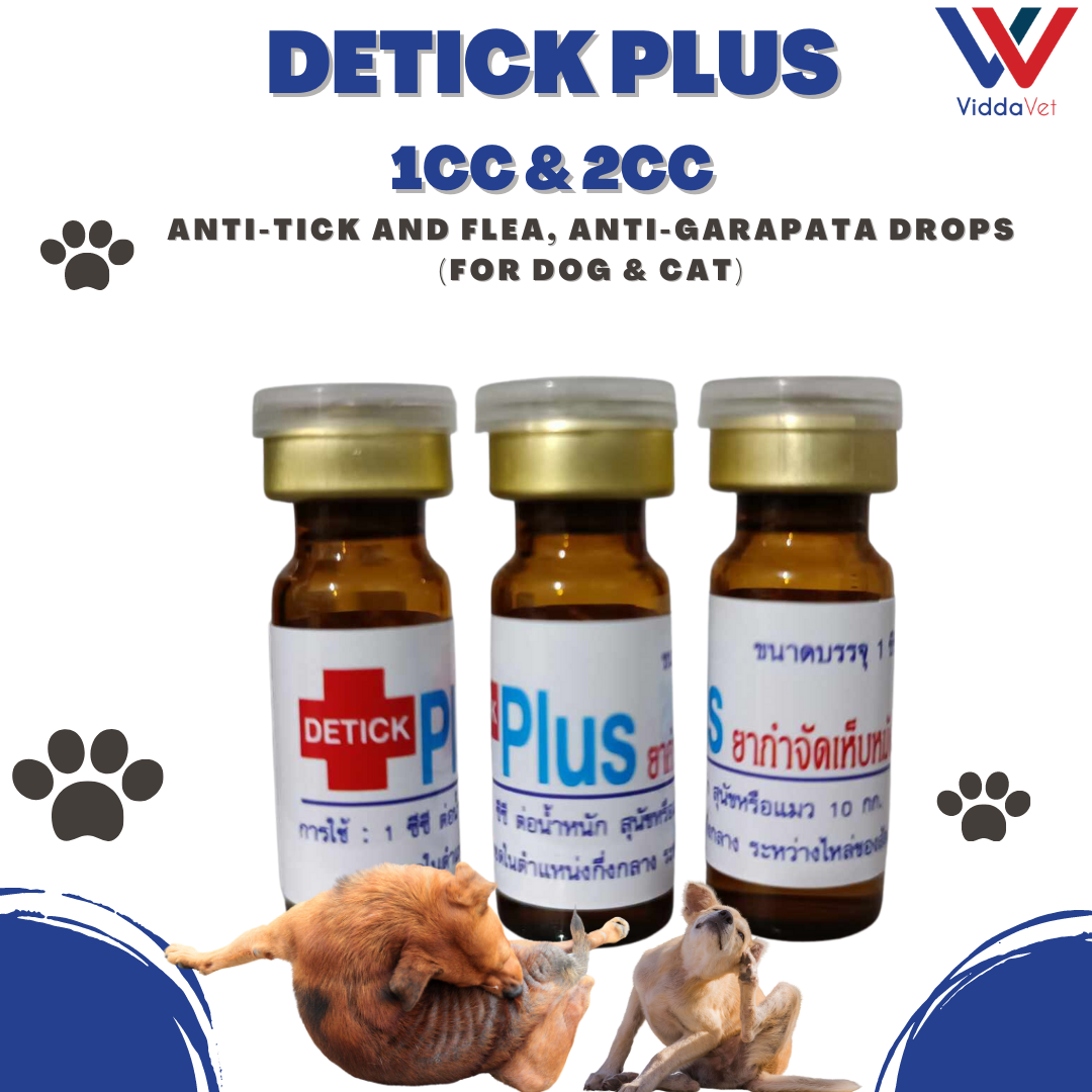 Detick Plus 1cc or 2cc Anti Tick & Flea for Dogs and Cats ANTI-TICK AND ...