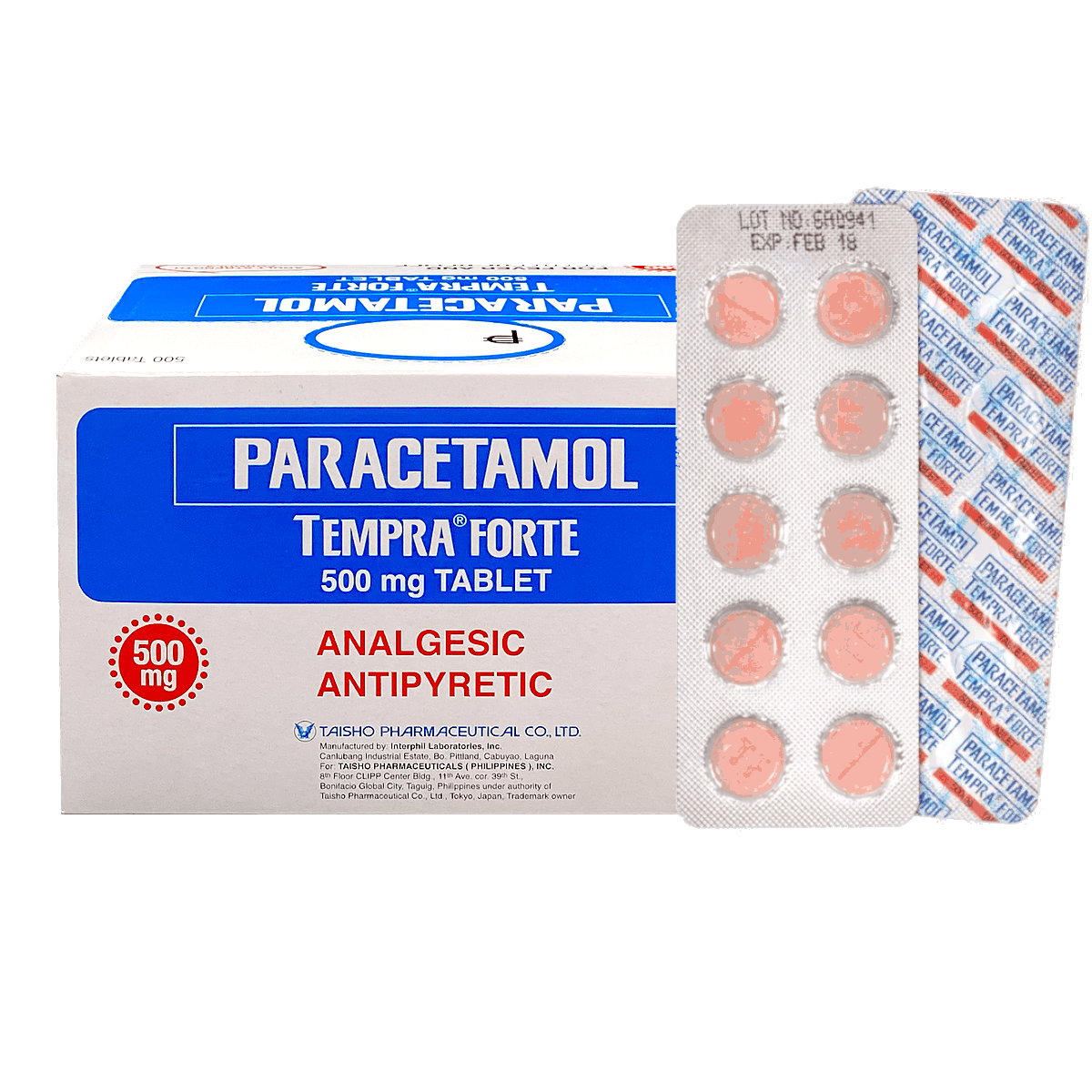 Tempra Forte 500mg Tablets (20 Tablets - No Box) by Mavens Collection ...