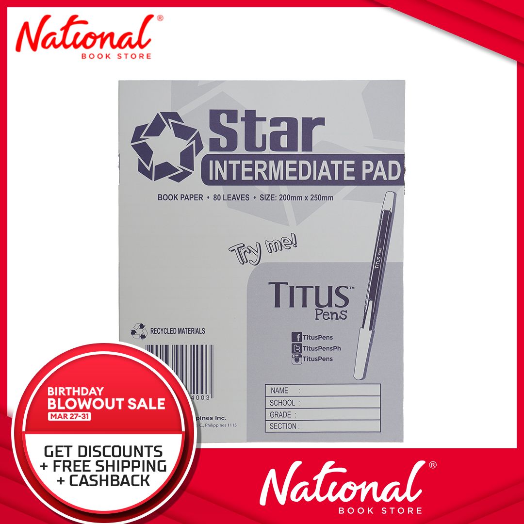 Star Intermediate Pad Book Paper 80S W/Plastic | Lazada PH