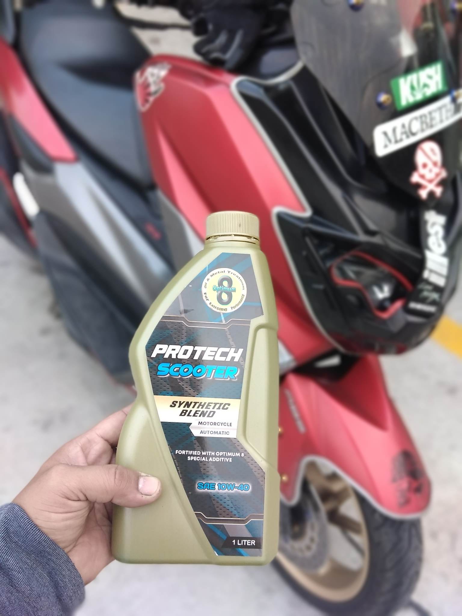 OPTIMUM 8 PROTECH SCOOTER MOTORCYCLE OIL SYNTHETIC BLEND JASO MB SPECIFICATION SAE10W40 | Lazada PH
