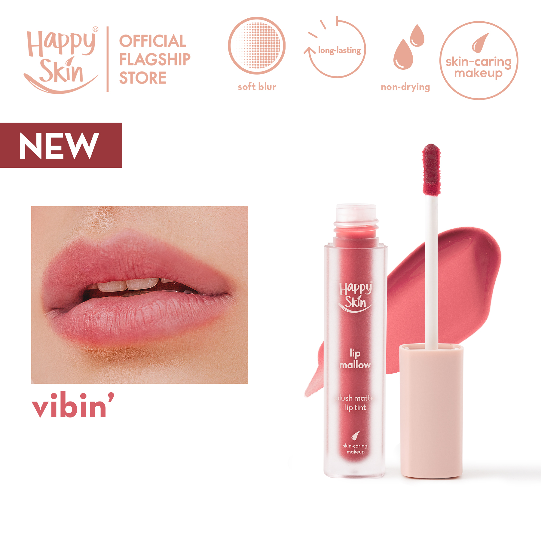 Happy Skin Lip Mallow Tint in Vibin' | Lazada PH