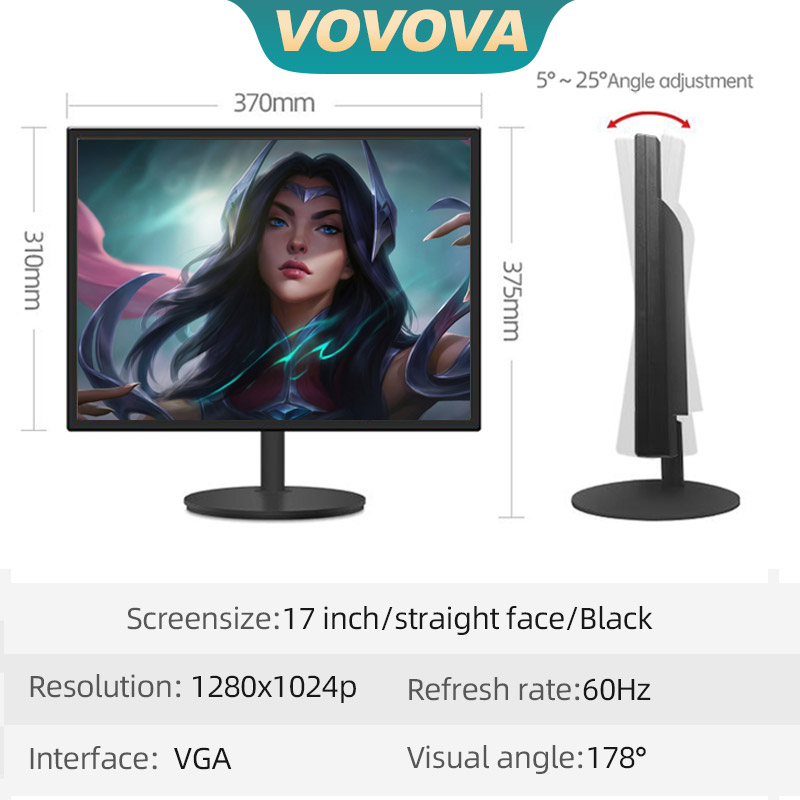 VOVOVA Monitor 17 19 22 24 Inch HD Monitor For PC Office Home Gaming ...
