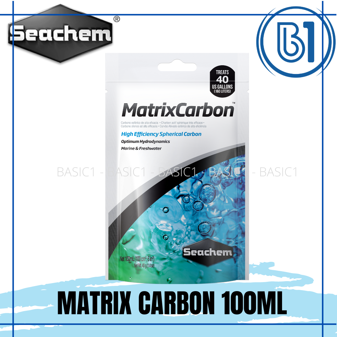 Seachem Matrix Carbon 100ml bagged ( High efficiency spherical carbon ...