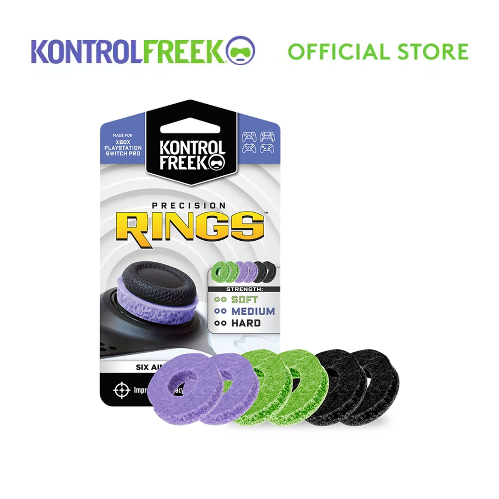 KontrolFreek Mixed 6-Pack Control Precision Rings for Xbox, PlayStation ...