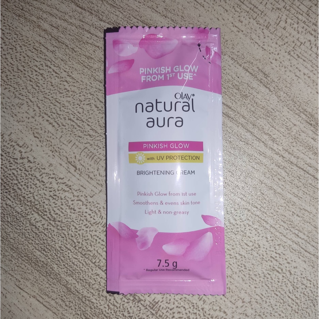 Olay Natural Aura Resealable Brightening Cream Face Moisturizer 7.5g ...