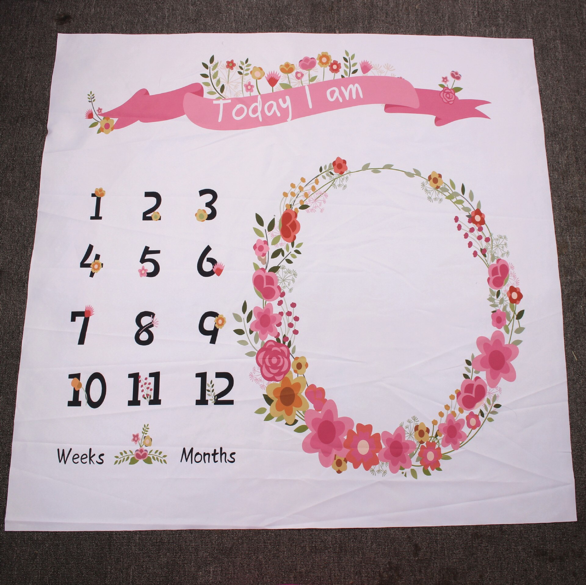 Bedding Baby Photography Props Infant Milestone Background Blanket ...