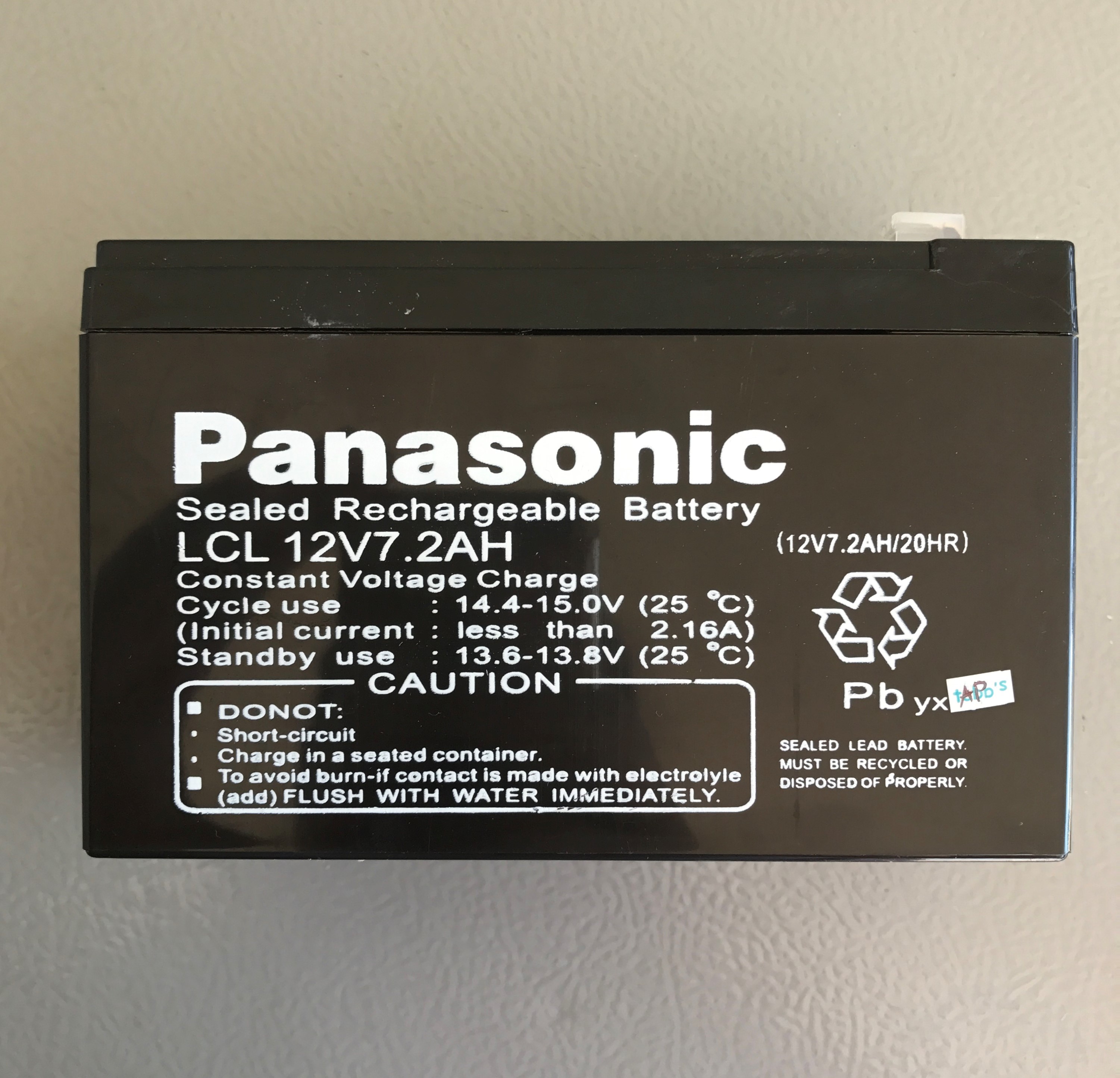 Panasonic 12v-7.2Ah Battery / 12v-7.2Ah Sealed Rechargeable Battery ...