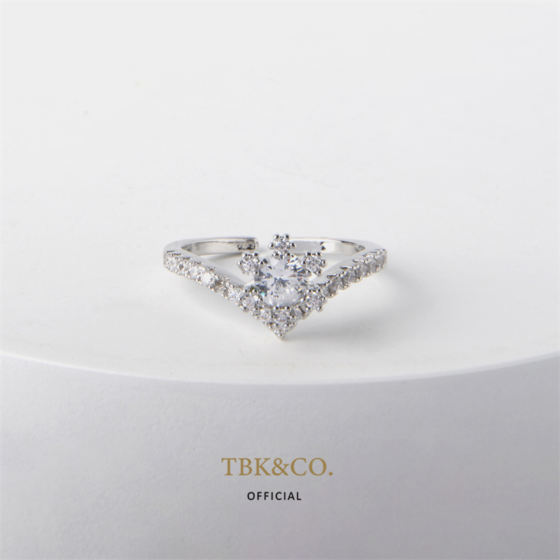 TBK 18K Platinum Plated Cubic Zirconia Fashion Ring for Women 1050r ...