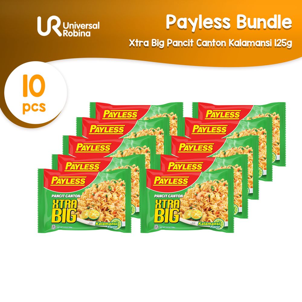 10 x Payless Xtra Big Pancit Canton Kalamansi (125g) | Lazada PH