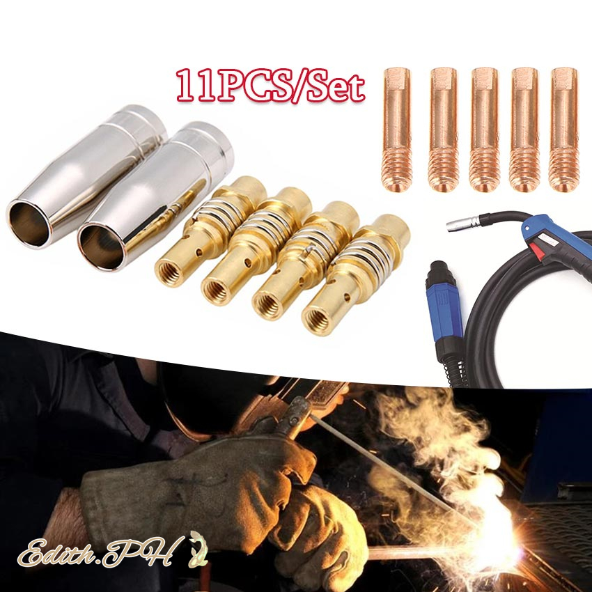 11pcs/set Mig Welding Nozzle For 15AK MIG/MAG Conductive nozzle Welding Machine Welder Torch ...