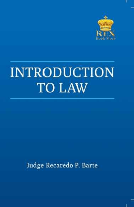 Introduction To Law (2020 Edition) by Recaredo P. Barte (Paper Bound ...