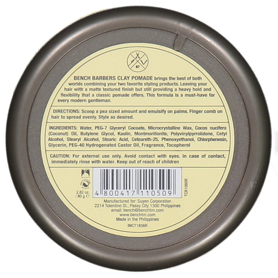TCR1080R - BENCH/ Barbers Clay Pomade 80g | Lazada PH