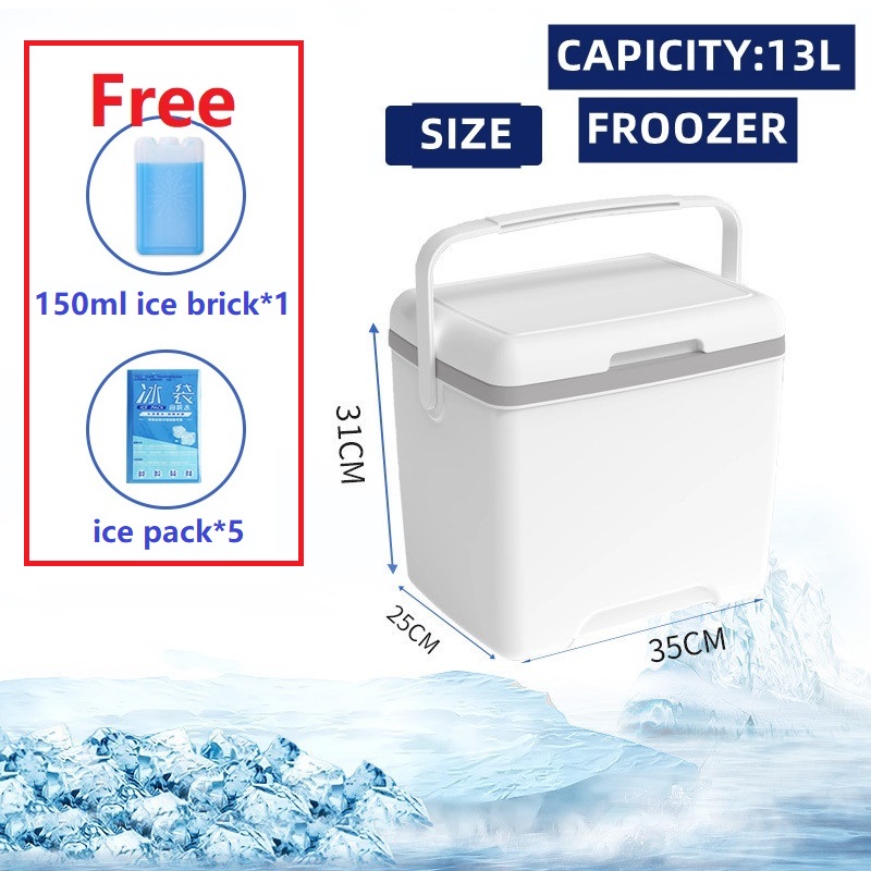 【Free Ice Brick*1 and Ice pack*5 】Outdoor Ice Box Cooler Chest ...