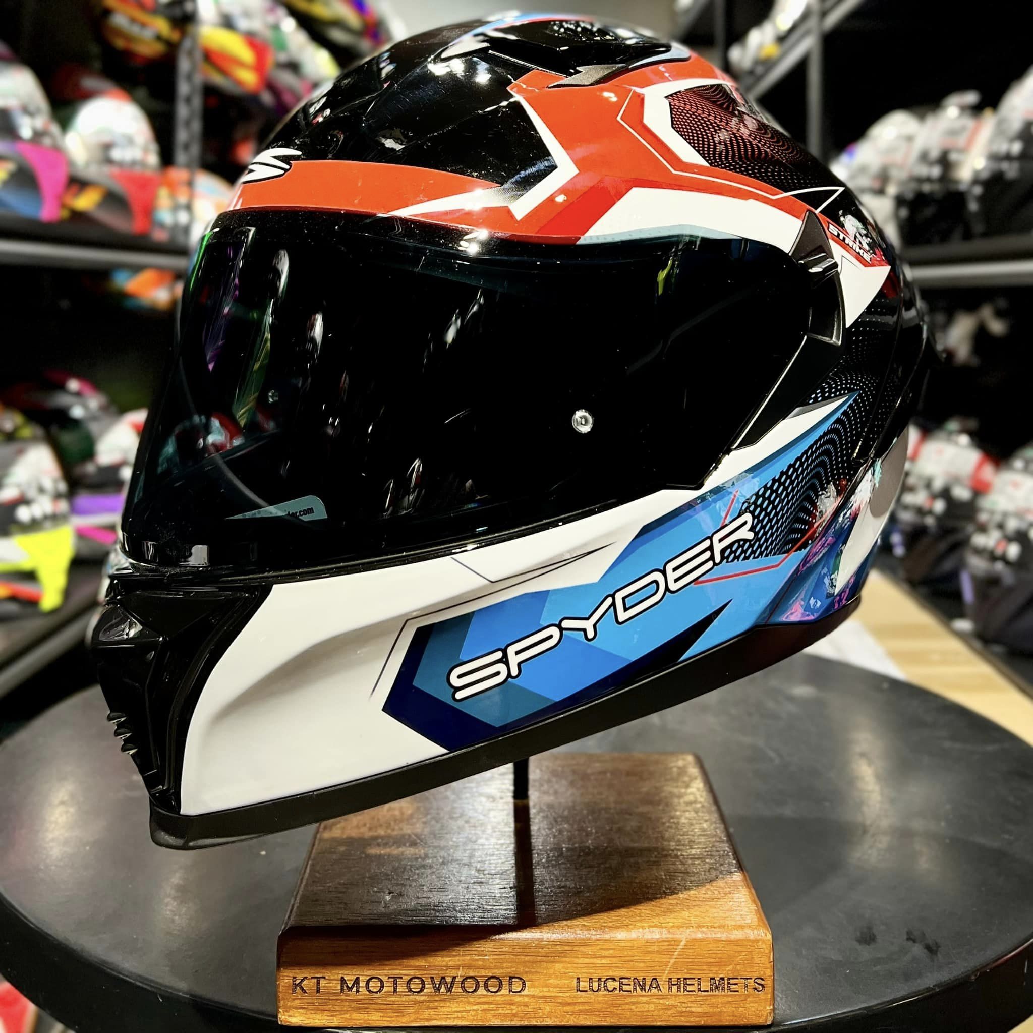 SPYDER STRIKE V2 S5 ENERGY Full Face Dual Visor Helmet w/ FREE EXTRA ...