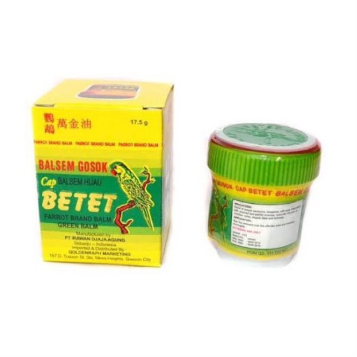 Betet Parrot Brand Balm / Green Balm 17.5g | Lazada PH