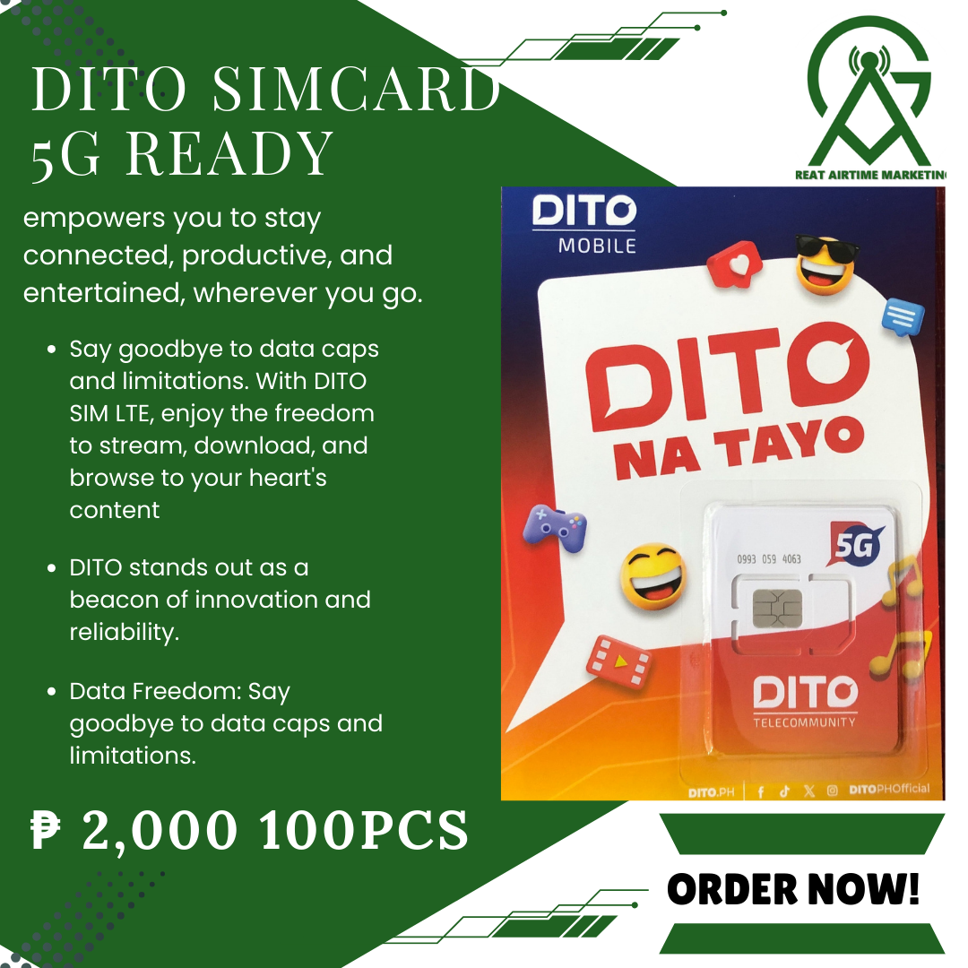 DITO SIM- 100PCS/PACK (₱20/PC) | Lazada PH