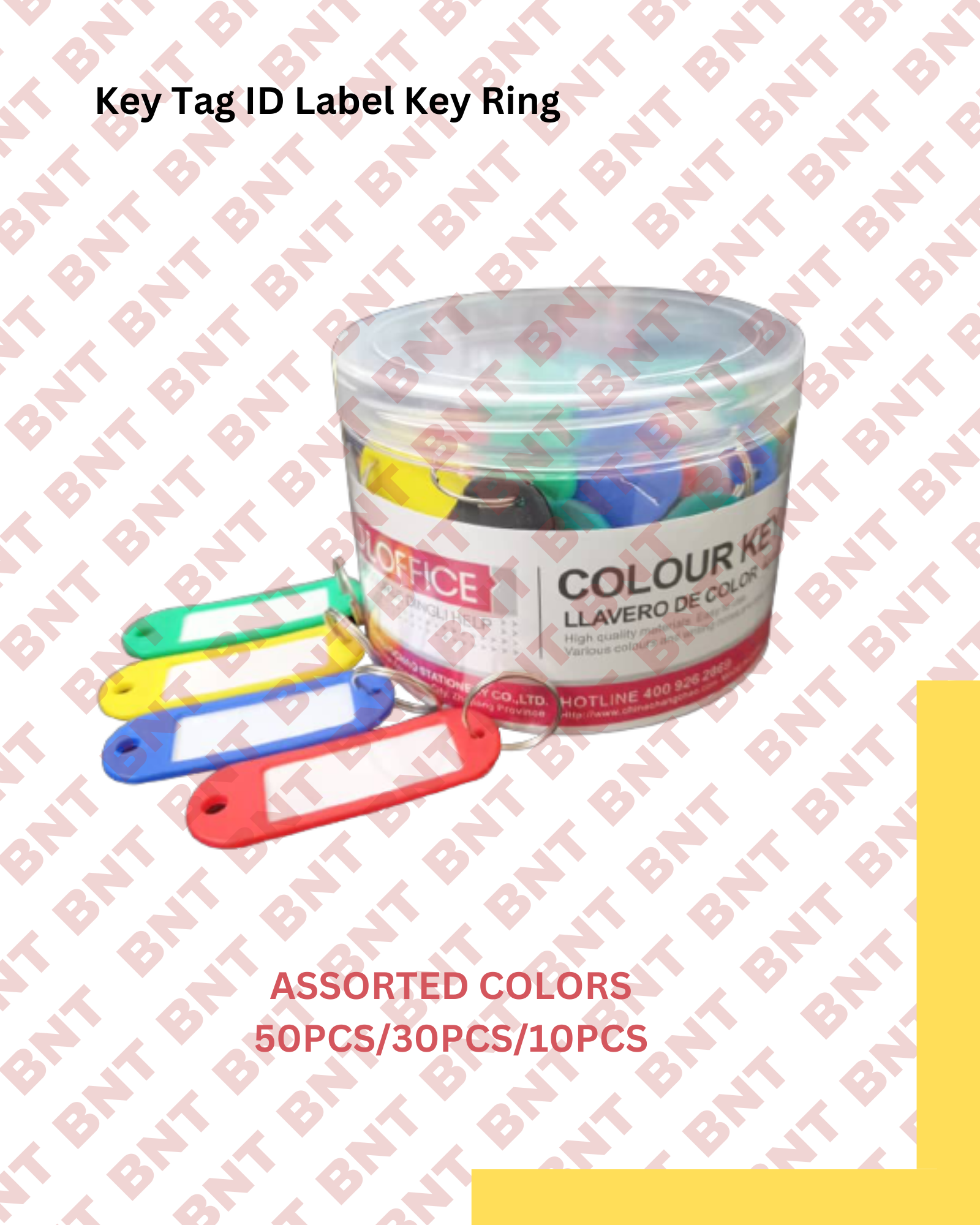 Key Tags Assorted Color Key ID Label Tags Split Ring Keyring Keychain ...