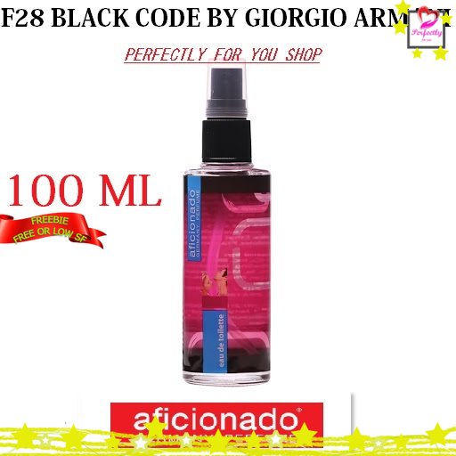 AFICIONADO 100ML F28 (BLACK CODE BY GIORGIO ARMANl) | Lazada PH