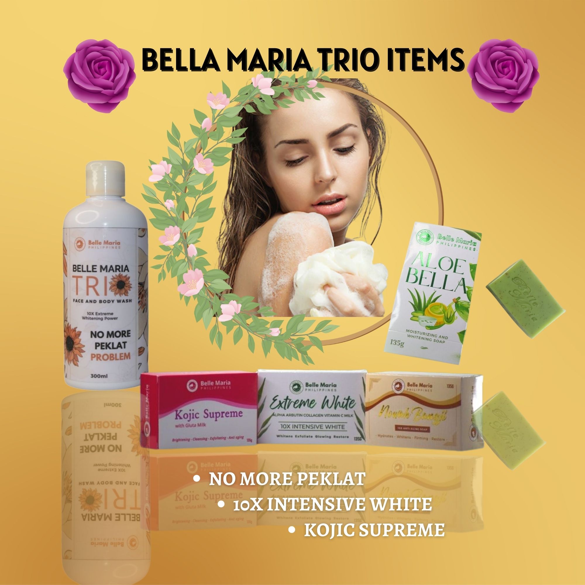 ORIGINAL BELLE MARIA PHILIPPINES BELLE MARIA TRIO O COMBO SOAP EXTREME ...