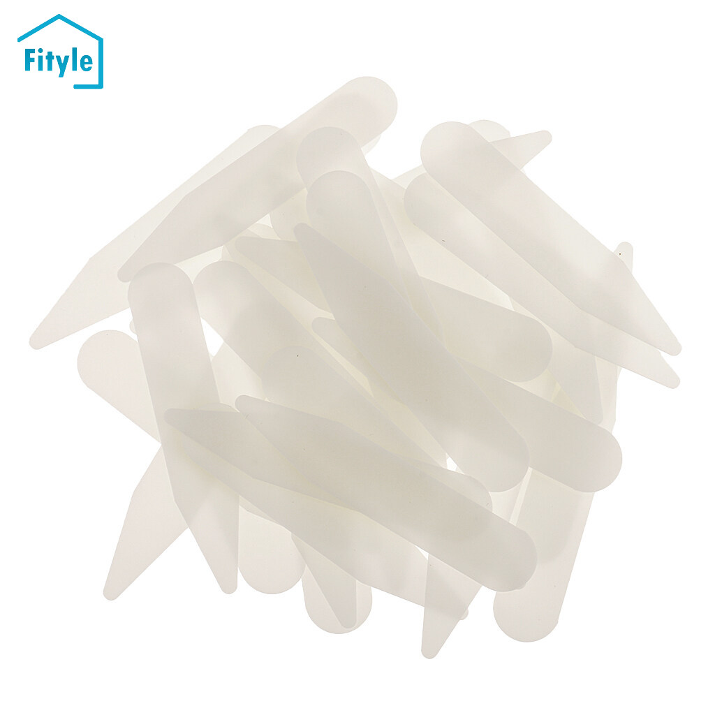 Fityle 200 Pieces Plastic White Collar Stays Bones Stiffeners Beige ...