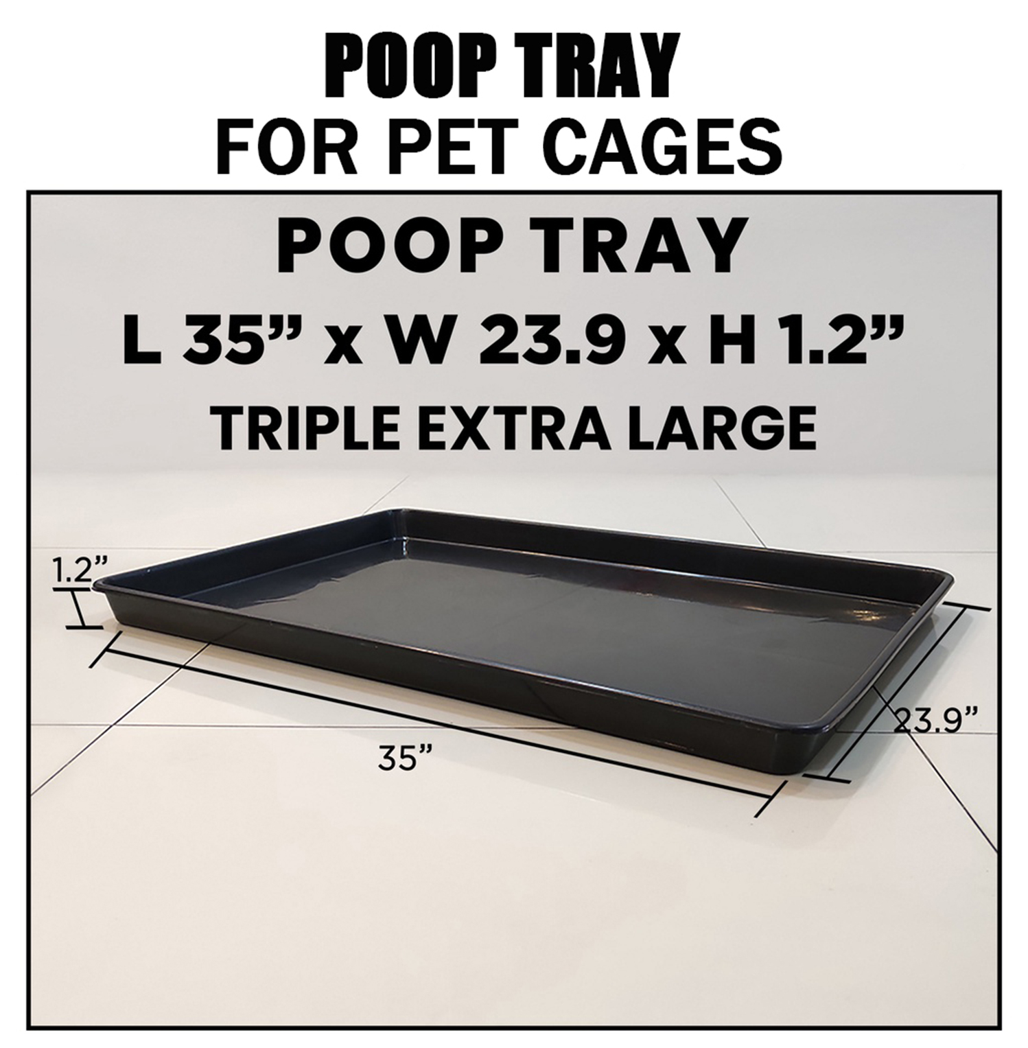 Poop Tray Plastic for Pet Cage Folding Collapsible Fixed Dog Cat Rabbit ...