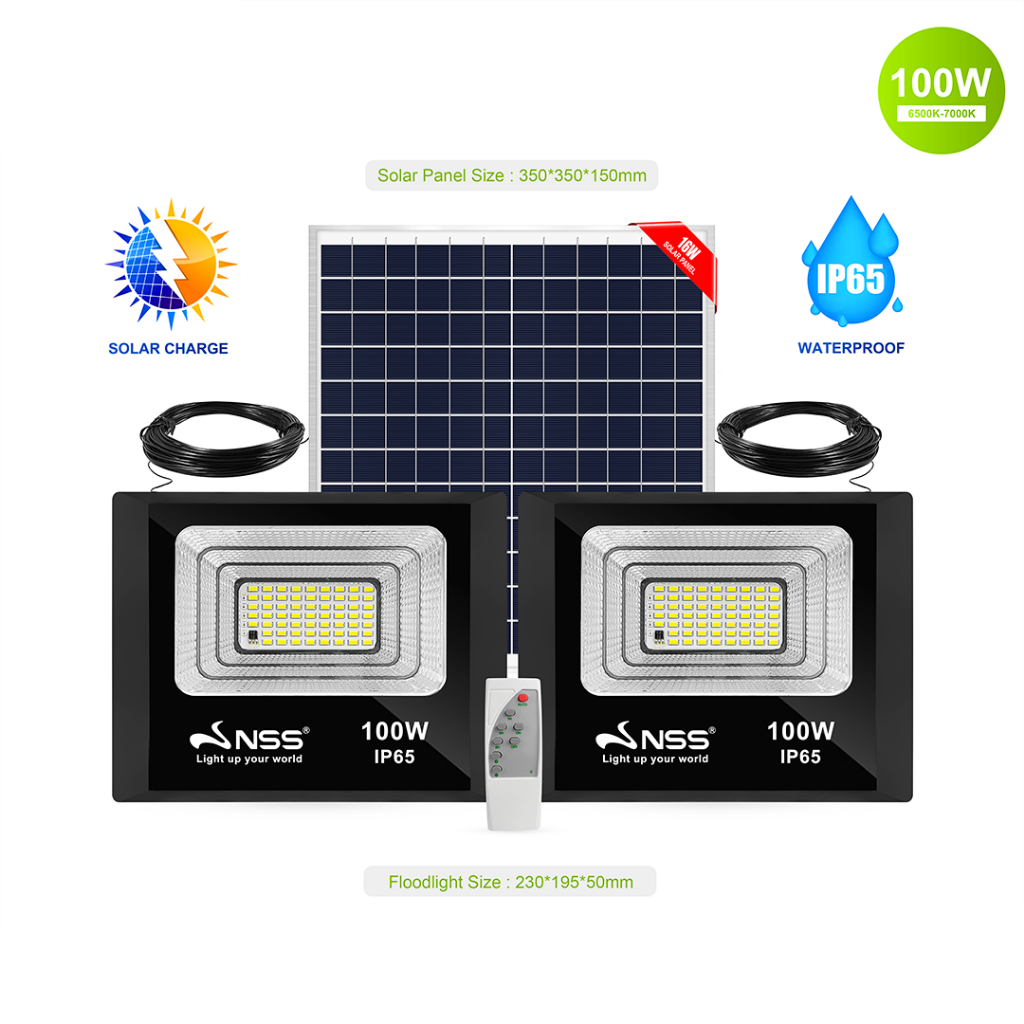 NSS New Upgrade Solar flood light 50w/100w/200W IP65 solar light ...