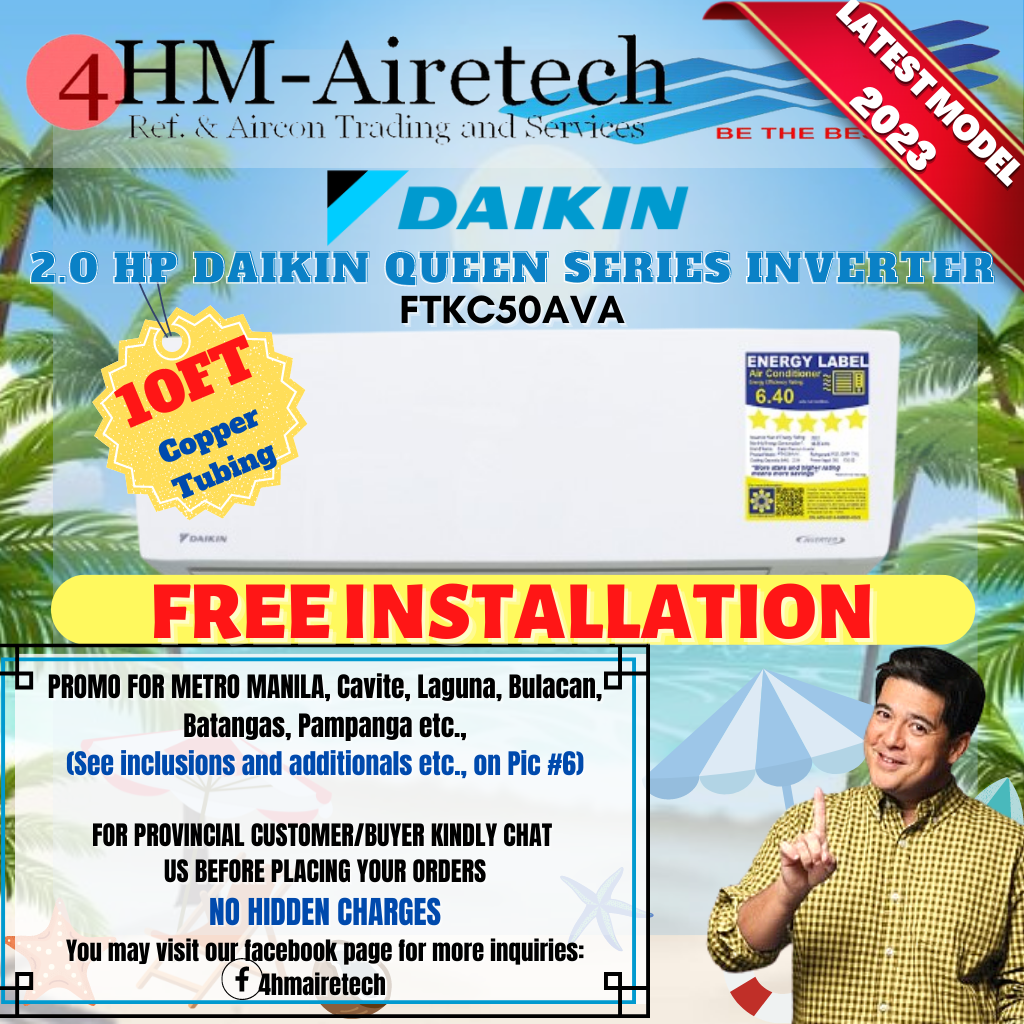 FOURHM DAIKIN 2.0HP R32 D-SMART QUEEN SERIES SPLIT TYPE INVERTER AIRCON ...