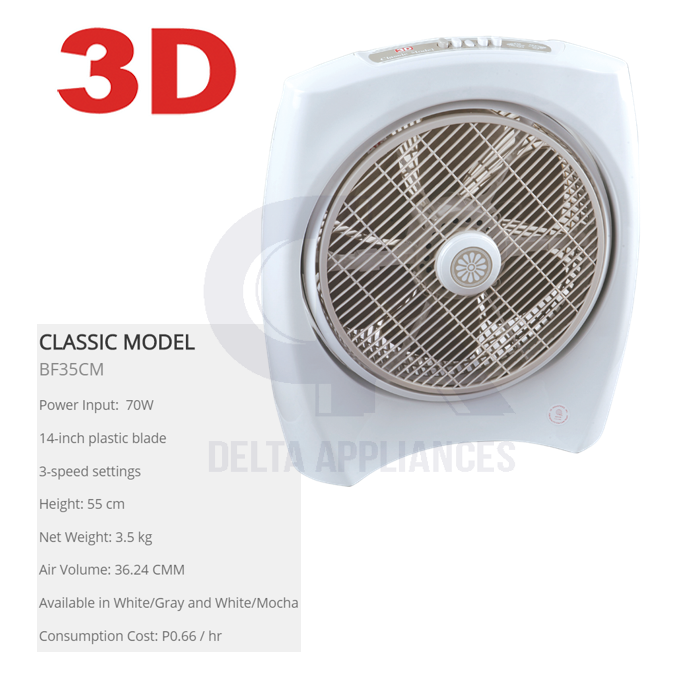 3D BF35CM Classic Model Box Fan 14" | Lazada PH