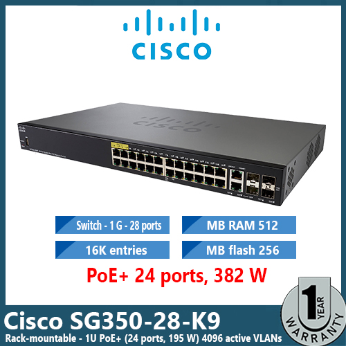 SG350-28MP Cisco Switch | Rack-mountable | 1U Switch 1 G - 28 ports ...