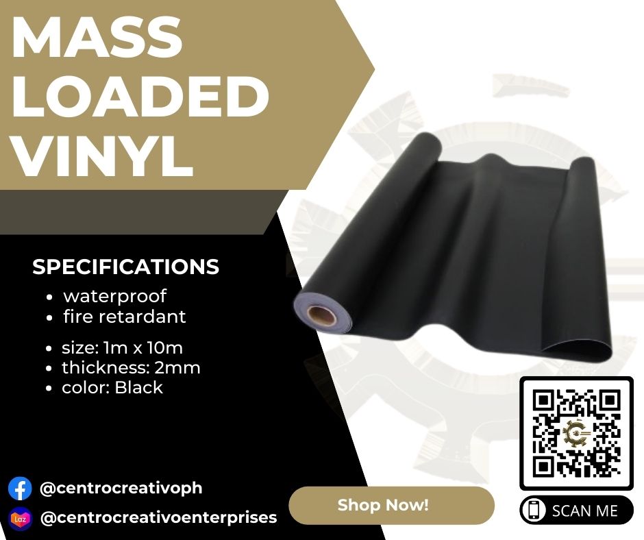 Mass loaded vinyl | size 1m x 10m | thickness 2mm | Lazada PH