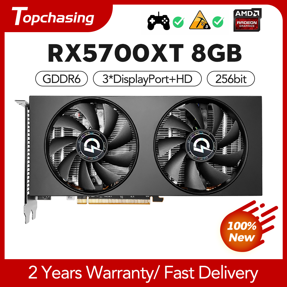 RX 5700 XT Graphics Card PCI-E 4.0 X16 8GB GDDR6 256Bit 3DP HD Video ...