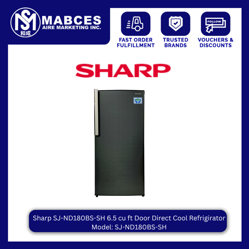 Sharp SJ-ND180BS-SH 6.5 cu ft Door Direct Cool Refrigirator | Lazada PH