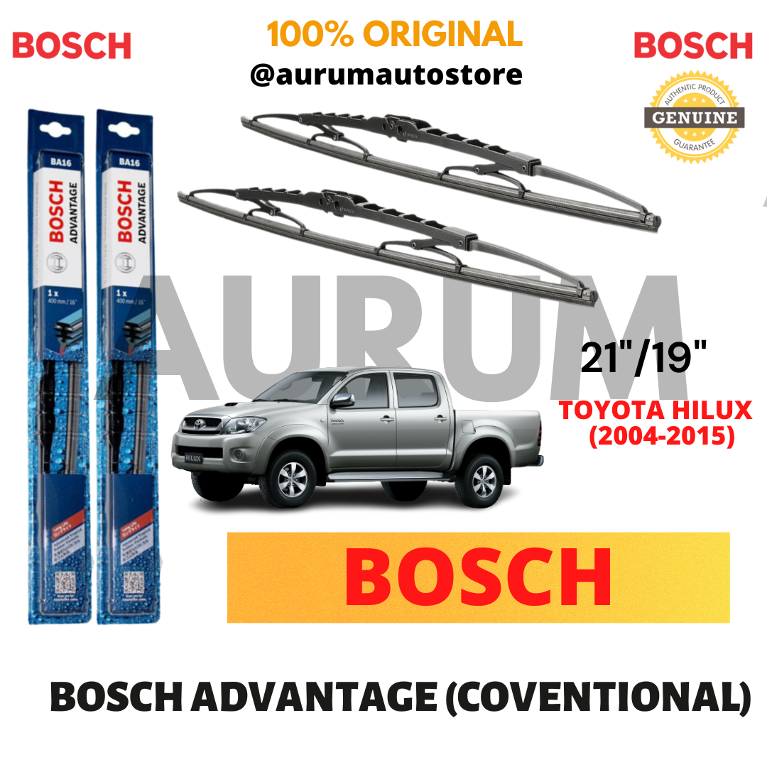 Bosch Advantage Wiper Blade set for Toyota Hilux 2004-2015 2pcs | Lazada PH