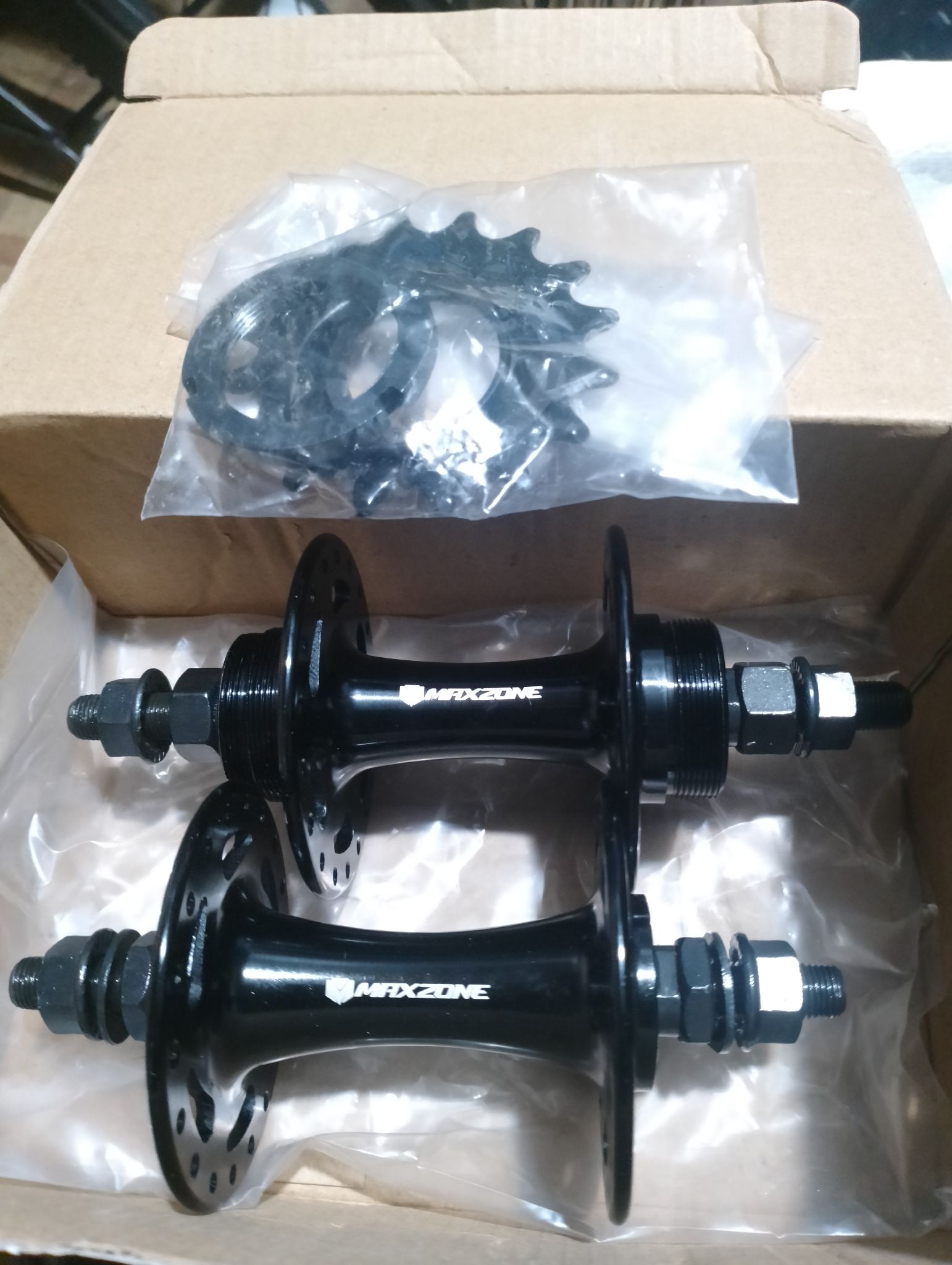 Maxzone Hubs Fixie 36 Holes with Cogs 16 Teeth and Spacers Alloy ...