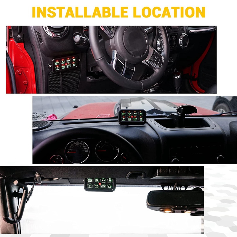 8 Gang Switch Panel Electronic Relay System Light Bar Switch Panel for ...