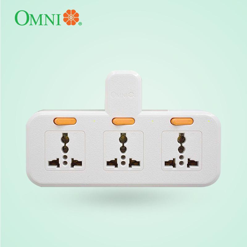 OMNI Multiple Socket Adapter with Switch: Control 3 Devices with One ...